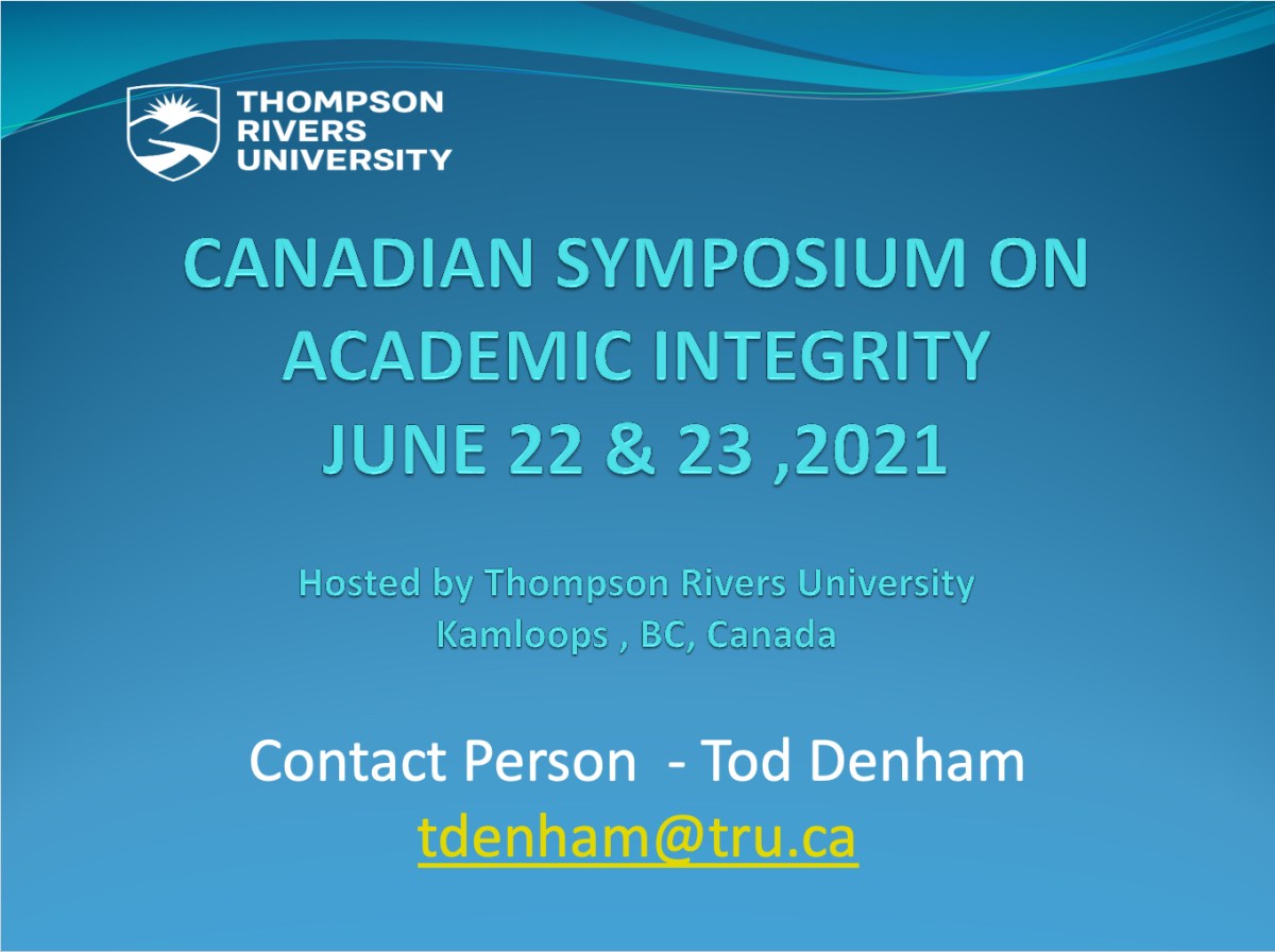 2021 Canadian Symposium on Academic Integrity | Learning, Teaching and Leadership