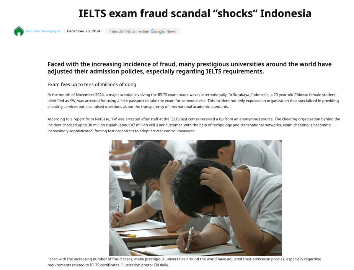 IELTS Exam Fraud: Is large-scale cheating really a shock to anyone ...